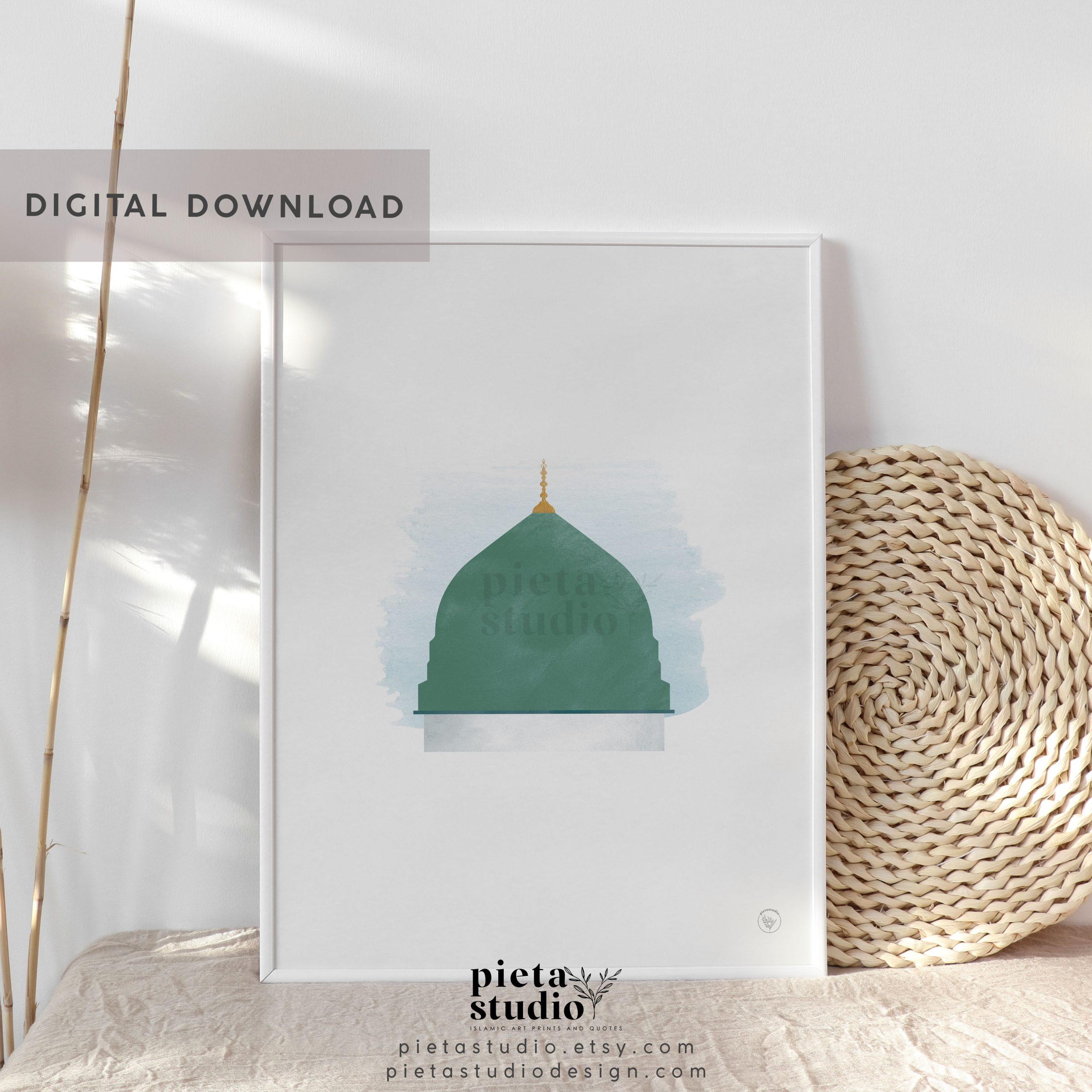 Masjid Nabawi Madinah illustration poster to decorate your home