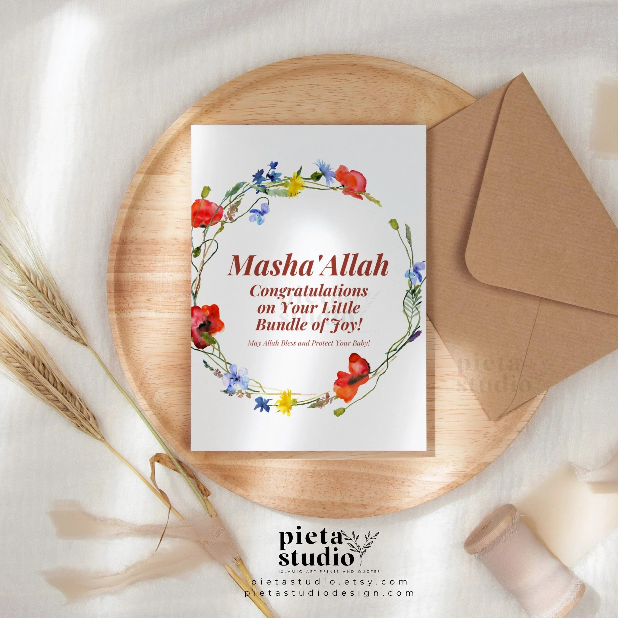 A mabrook card that offers heartfelt congratulations for a new baby